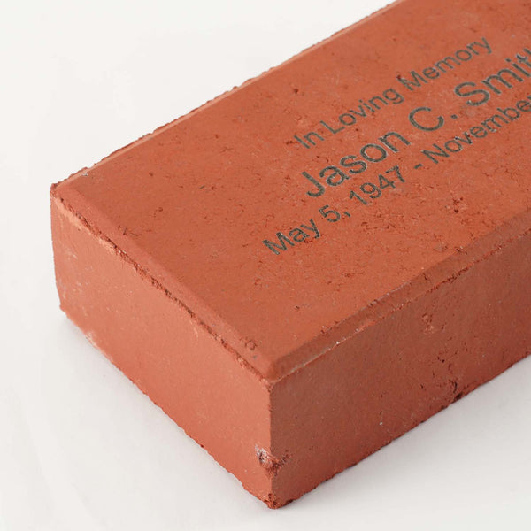 Personalized Outdoor Red Remembrance Brick | Oneworld Memorials