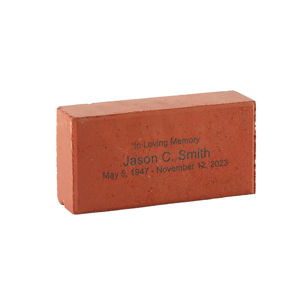 Personalized Outdoor Red Remembrance Brick | Oneworld Memorials
