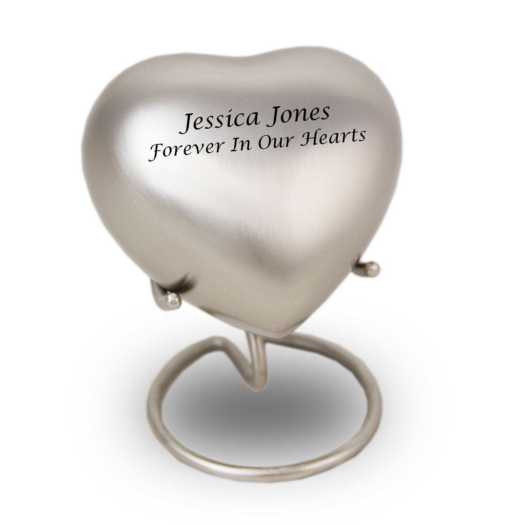 Cremation Heart Keepsakes With Stands - OneWorld Memorials™
