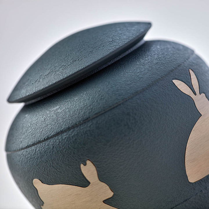 Grey Hopping Rabbit Cremation Urn | OneWorld Memorials