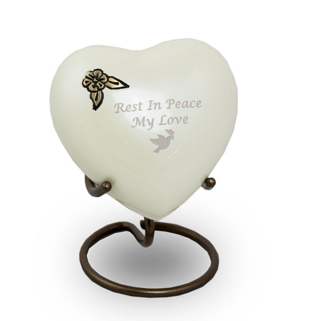Cremation Heart Keepsakes With Stands - OneWorld Memorials™