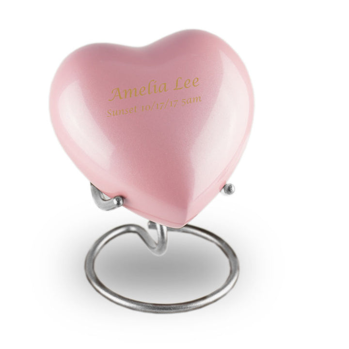 Cremation Heart Keepsakes With Stands - OneWorld Memorials™