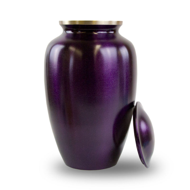 Luxurious Violet Cremation Urn In Large | Oneworld Memorials